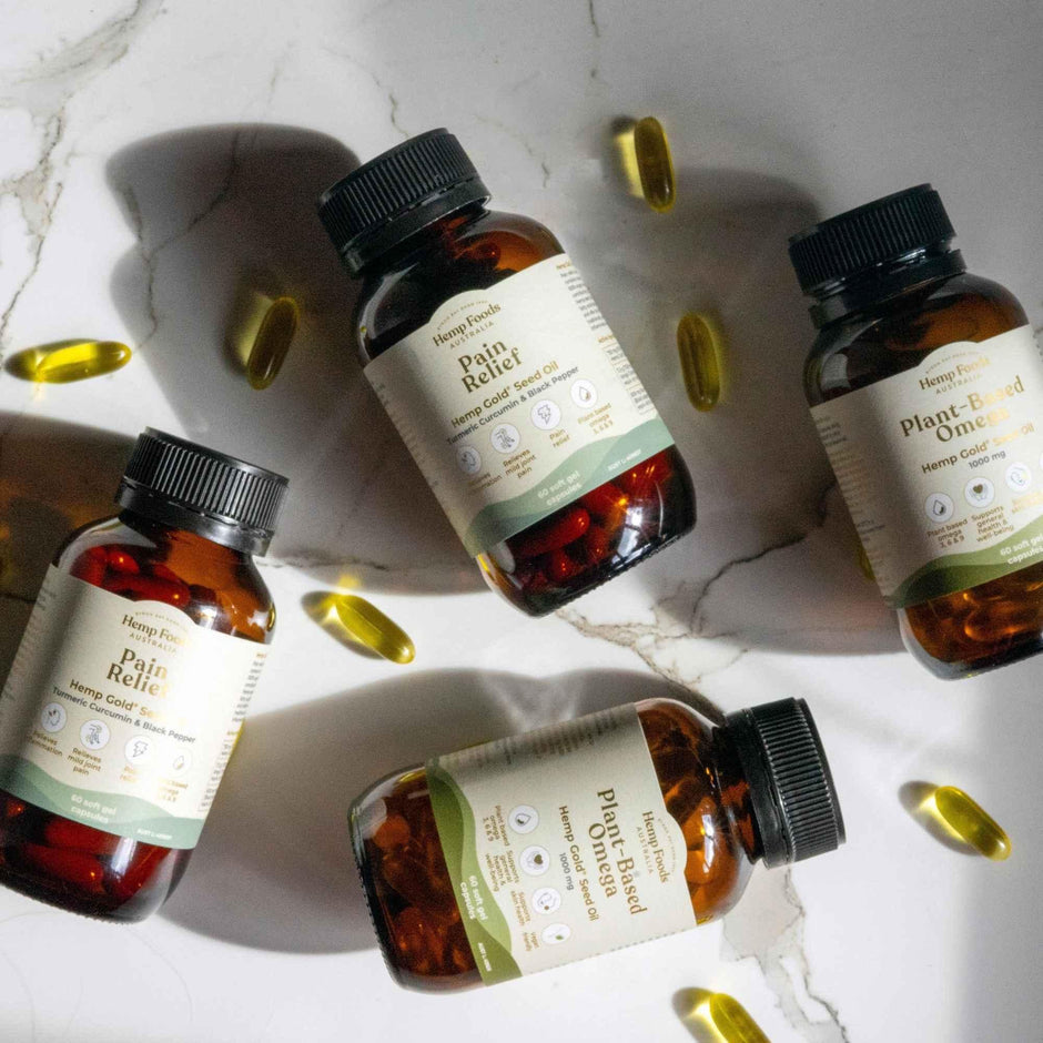 Pain Relief Hemp Seed Oil Capsules - 60Caps – Hemp Foods Australia