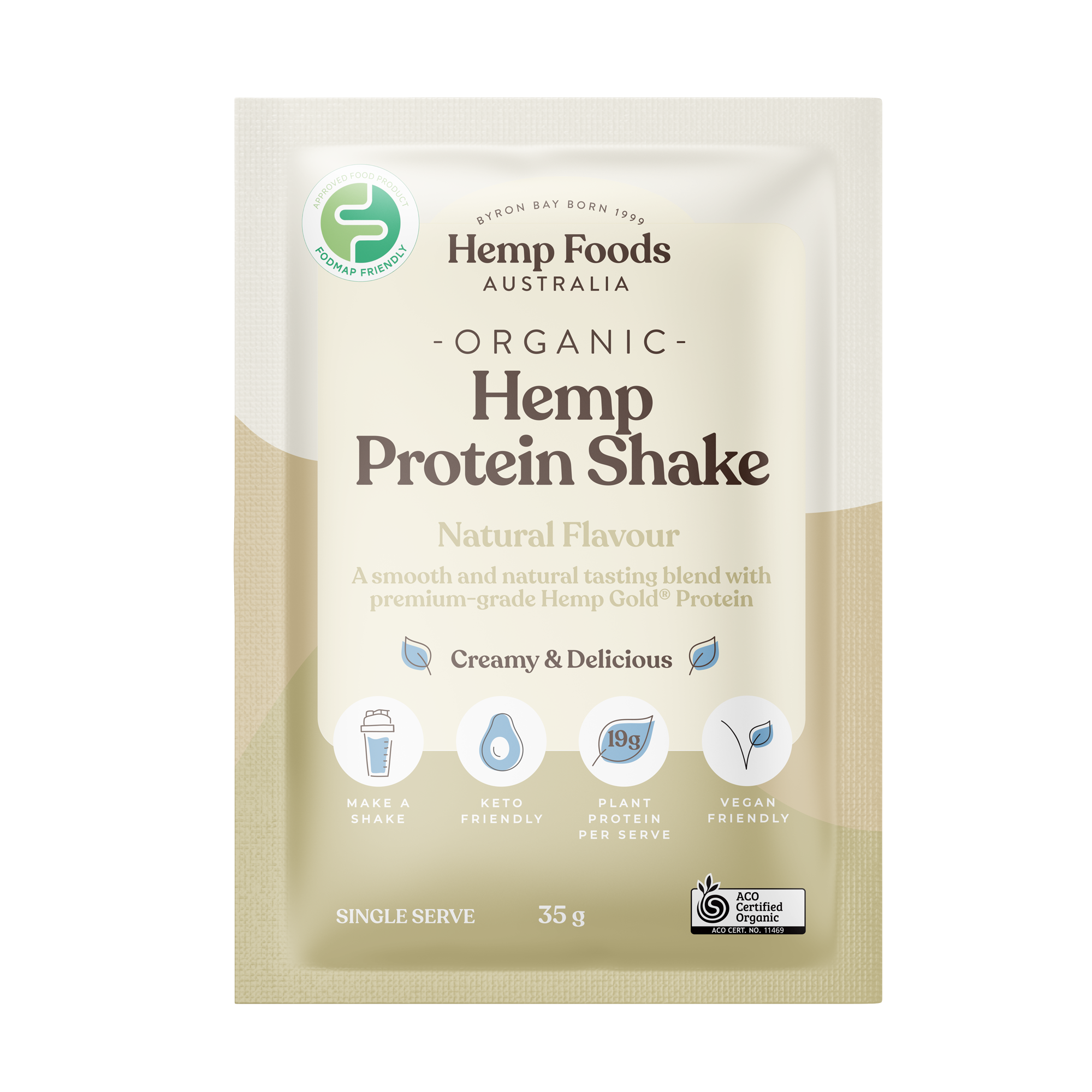 Organic Hemp Protein Natural - 7 x 35g Sachet – Hemp Foods Australia