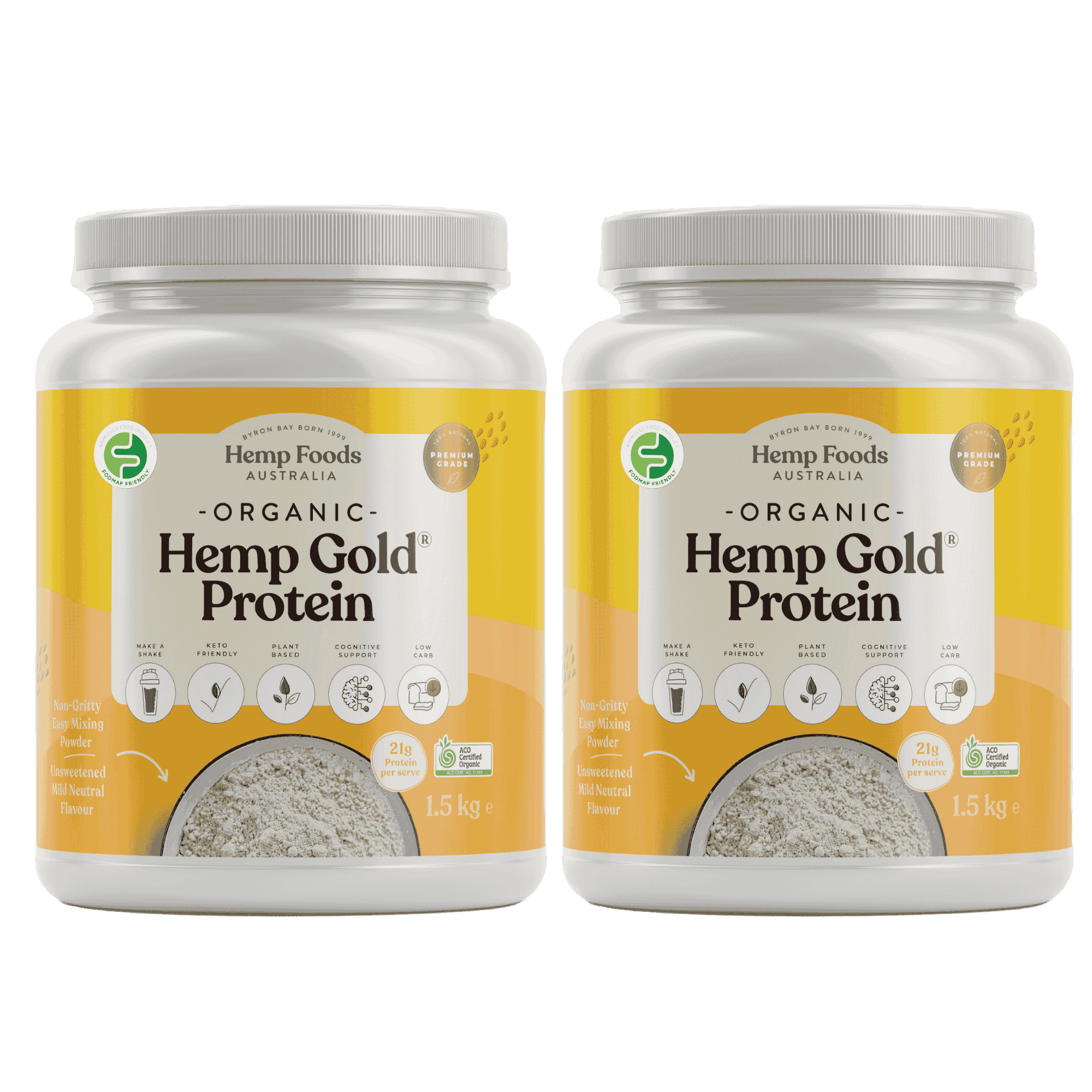 Organic Hemp Gold Protein Powder - 2 x 1.5kg Tub – Hemp Foods Australia