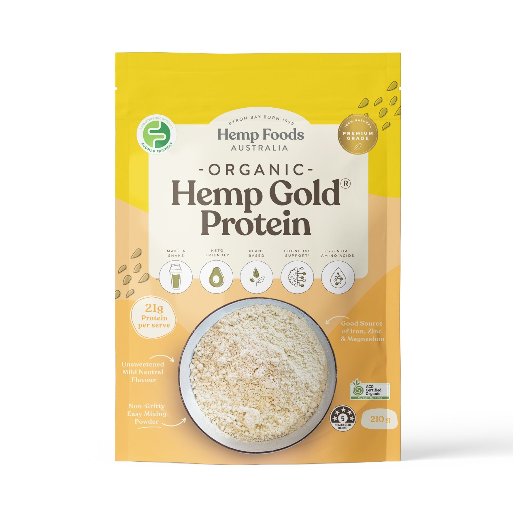 Organic Hemp Gold Protein Powder - 210g – Hemp Foods Australia